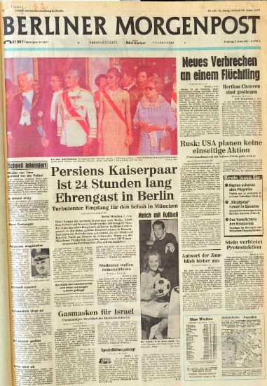 Der Staatsbesuch des Schahs Reza Pahlavi in der Bundesrepublik ...